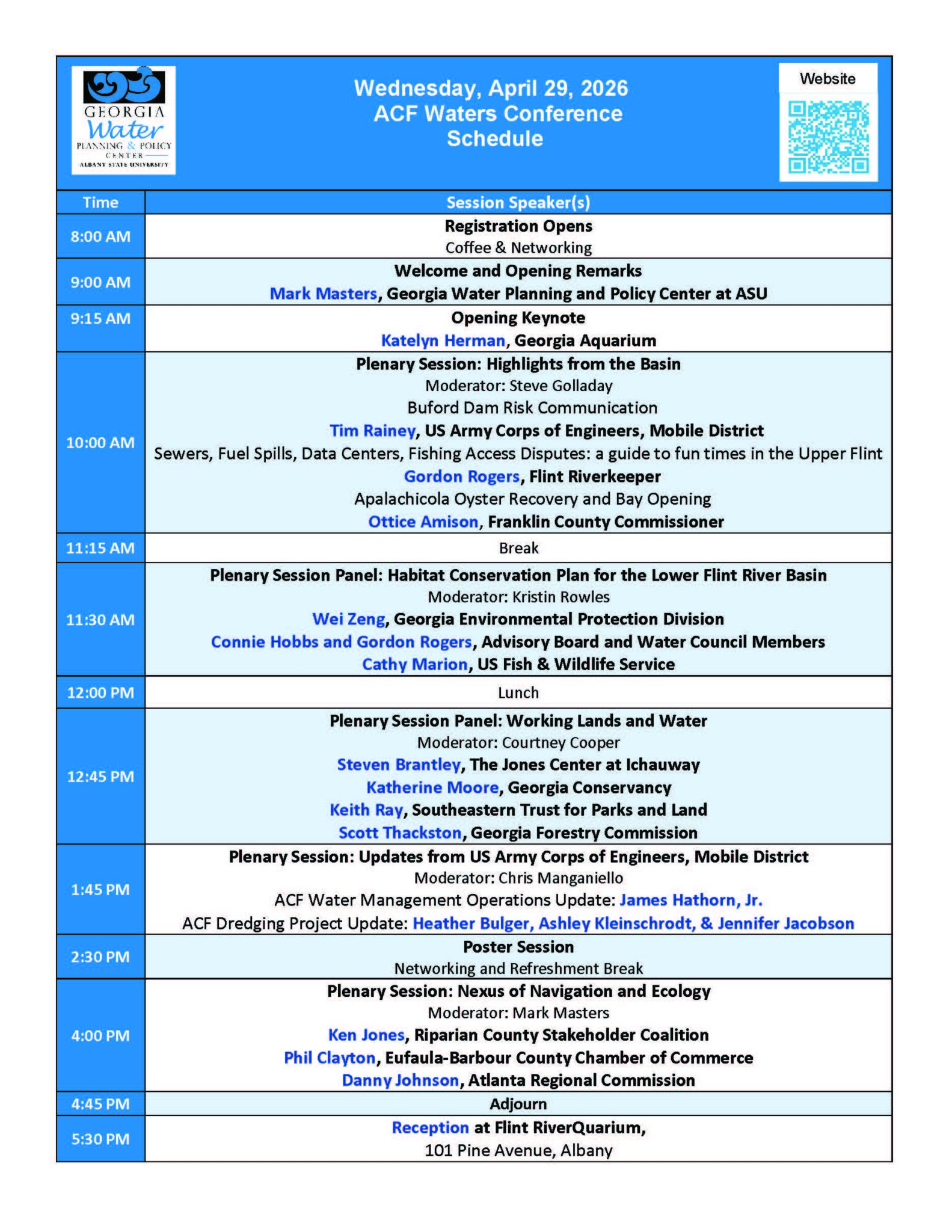 ACF Waters Conference - April 28-30, 2026 - Georgia Water Planning And ...